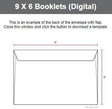6x9 Envelope Template Free Booklet Envelope 6x9 Inch Dieline Template
